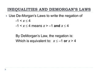 Discreate Truth tables and laws of logic | PPTX