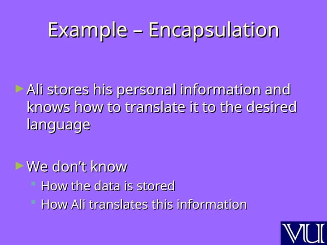 Data encapsulation and information hiding | PPT
