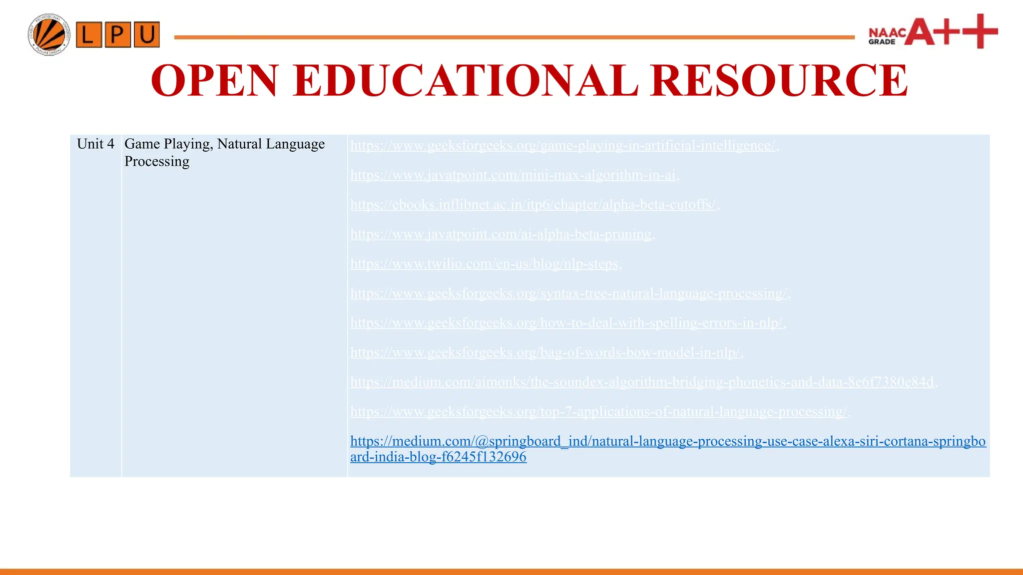 INT428_Zero Lecture Artificial Intelligence in L.P.U | PPTX