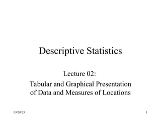 Tabular and Graphical Representations in healthcare | PPT