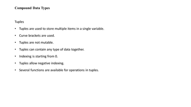 Lecture 02 Of Python Programming Data Nalayticspdf