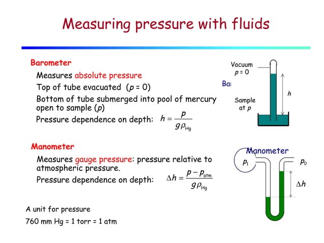 Lecture 02 density, pressure and pascal's principle | PPT | Chemistry ...