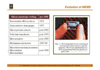 Lecture 02 history & characteristics of mems | PDF