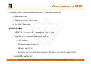 Lecture 02 history & characteristics of mems | PDF