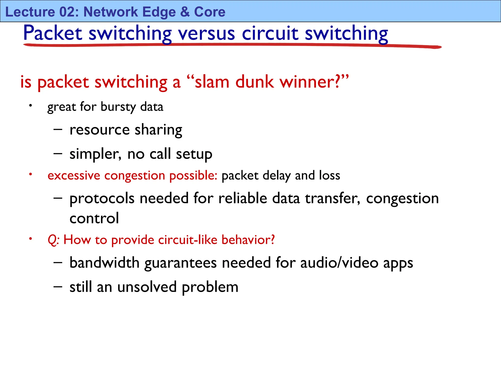 Lecture 02 Computer Networks Network Edge And Coreppt