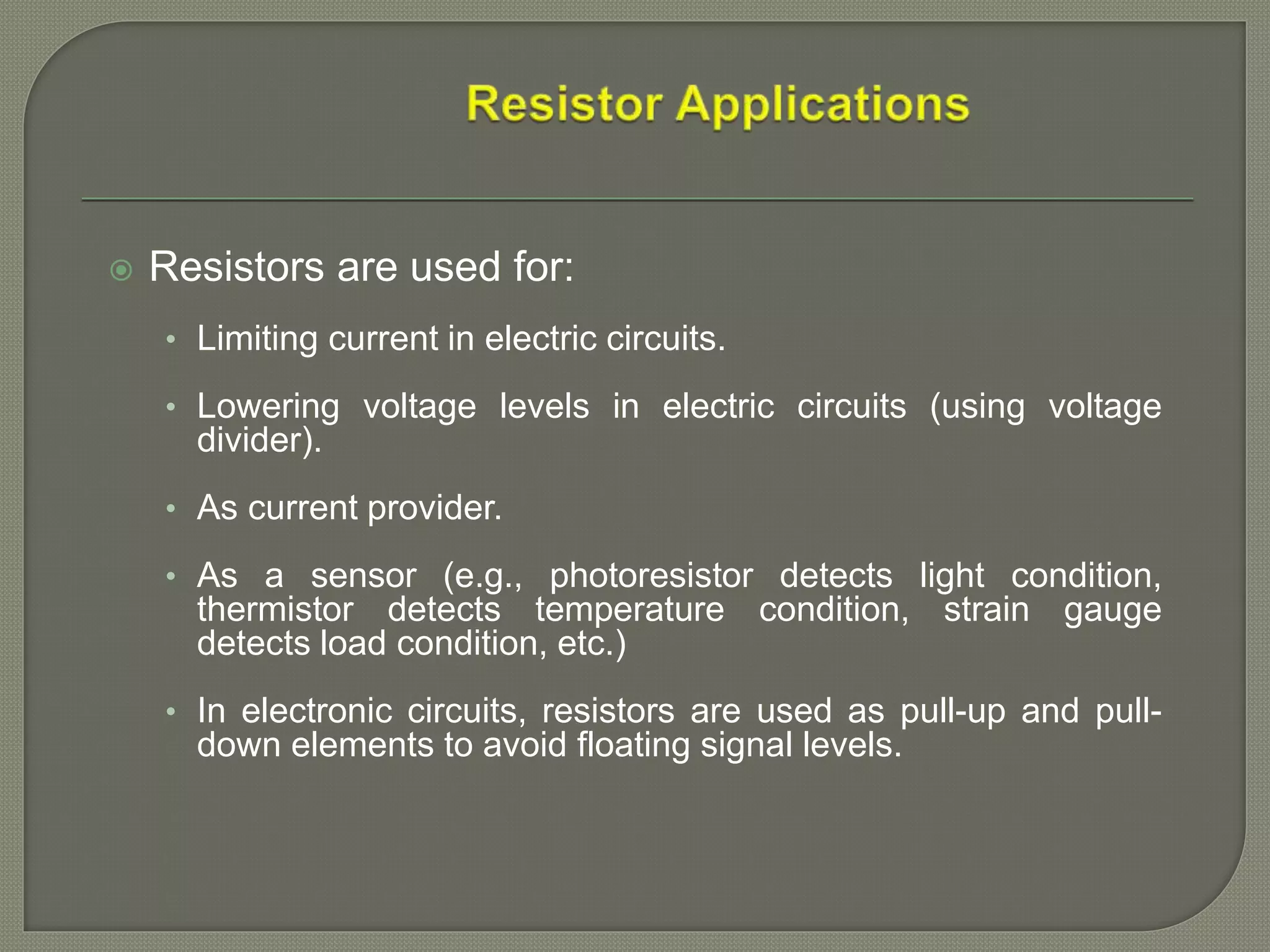 resistors | PPTX