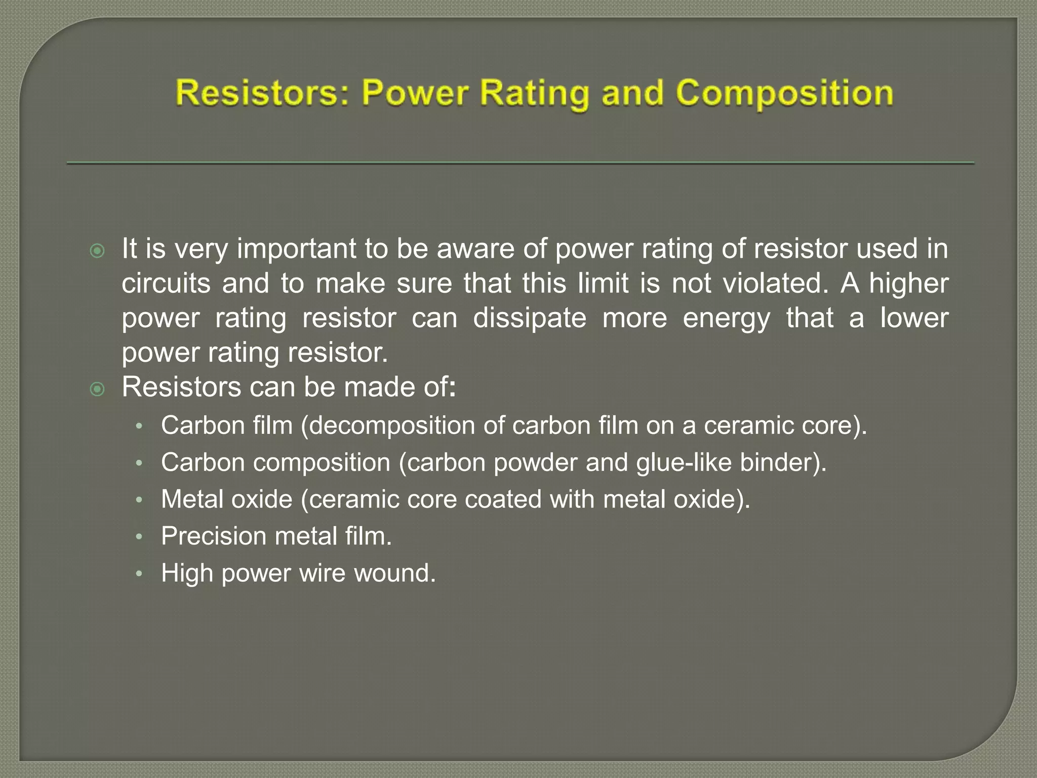 resistors | PPTX