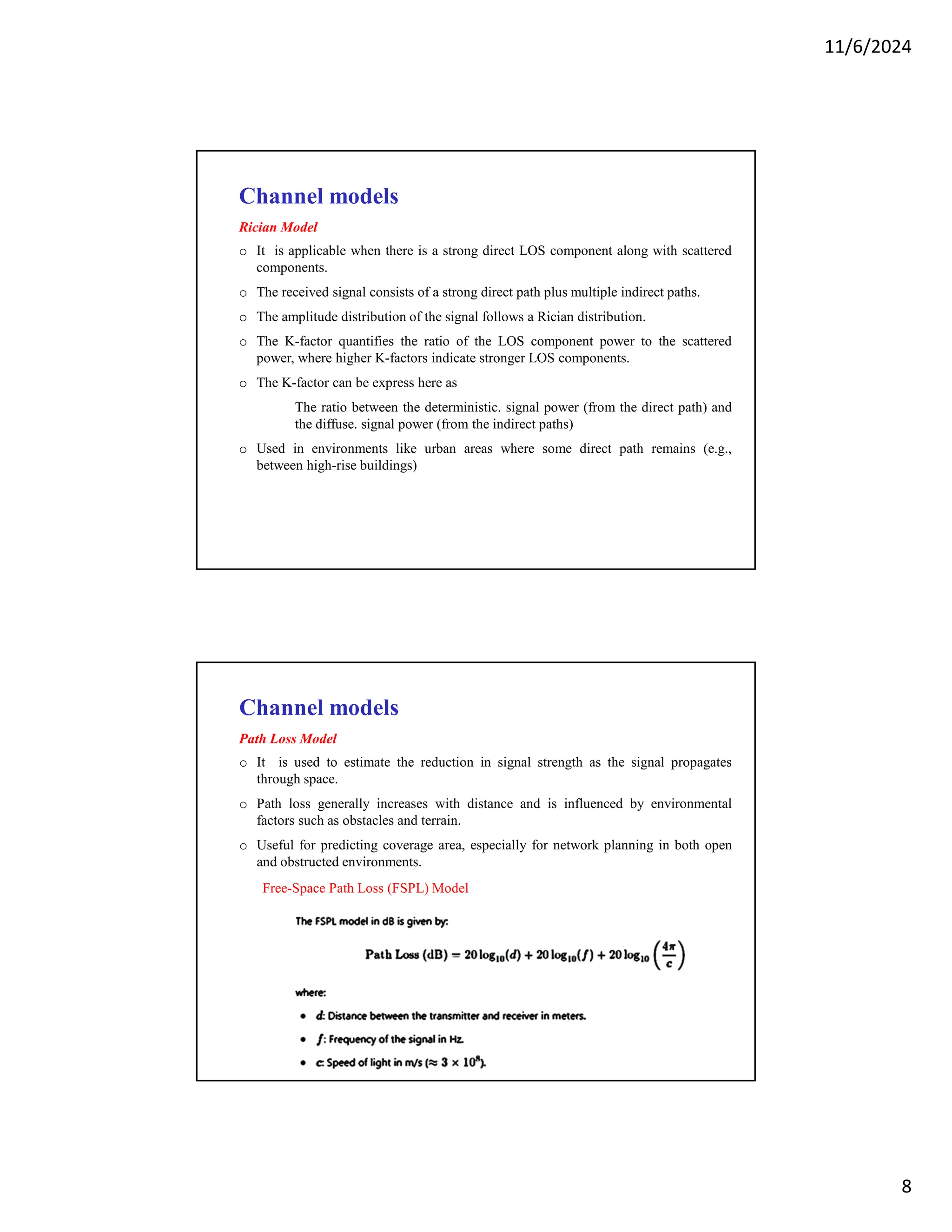 Lecture 02-Wireless propagation and channel modeling | PDF