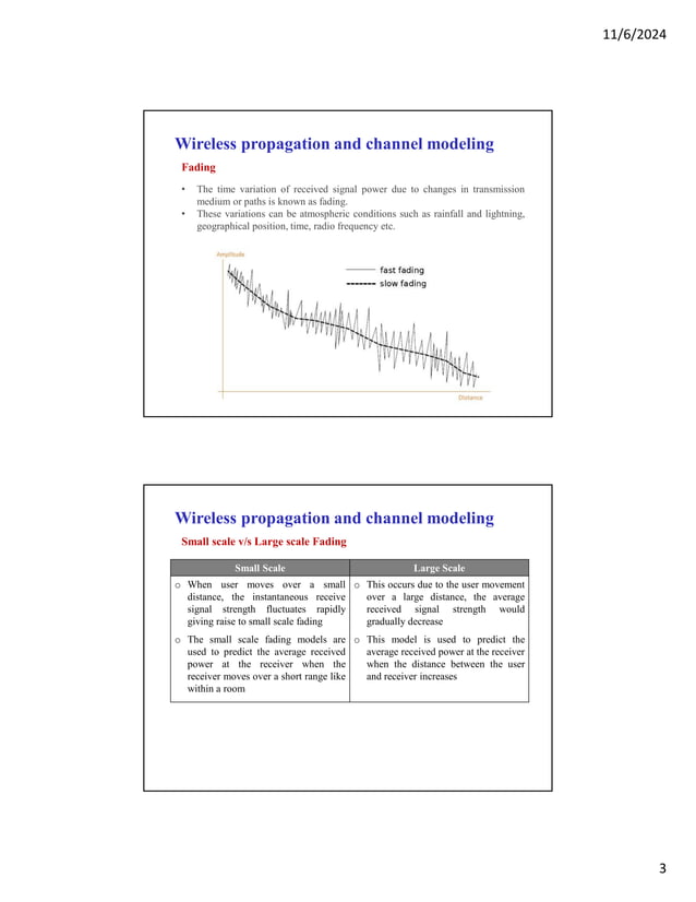 Lecture 02-Wireless propagation and channel modeling | PDF