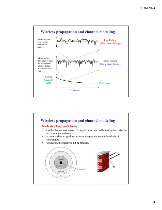 Lecture 02-Wireless propagation and channel modeling | PDF