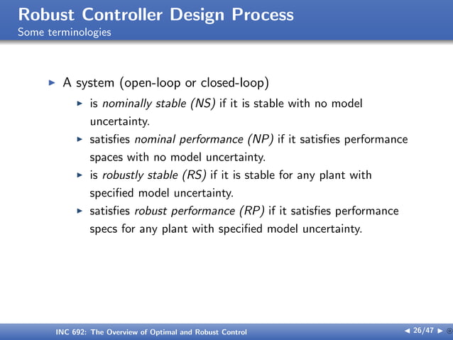 The Overview of Optimal and Robust Control | PDF
