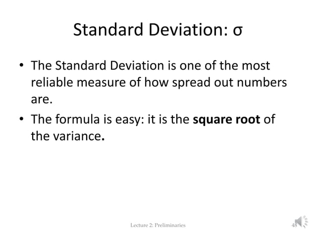Lecture 2: Preliminaries (Understanding and Preprocessing data) | PPT