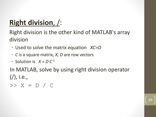 MATLAB - Arrays and Matrices | PPTX