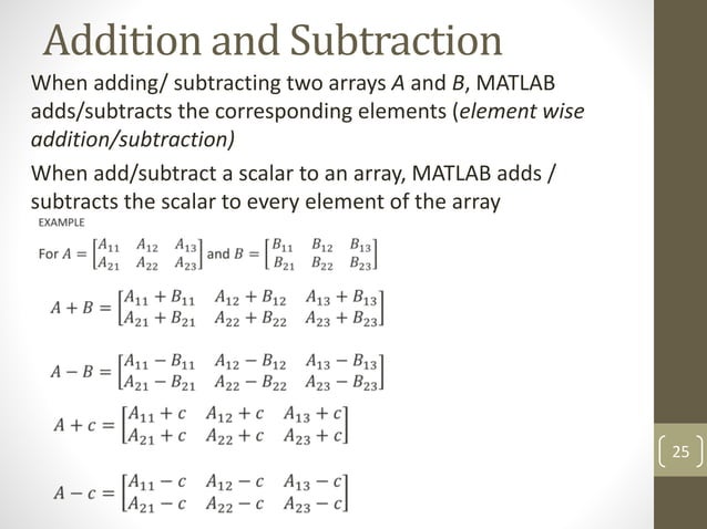 MATLAB - Arrays and Matrices | PPT MATLAB - Arrays and Matrices | PPT