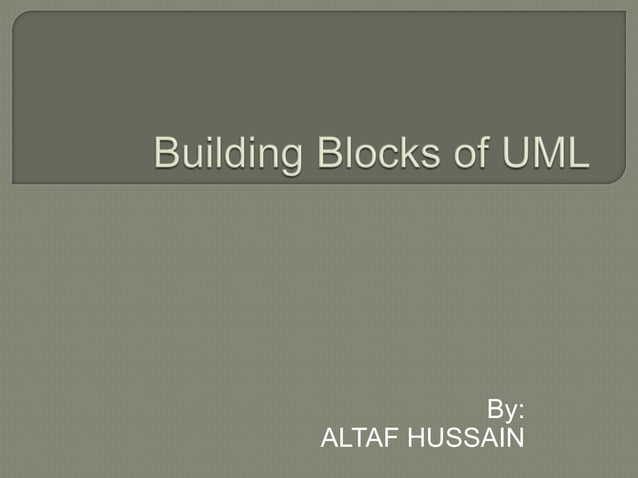 Lecture#02, building blocks of uml ASE | PPTX
