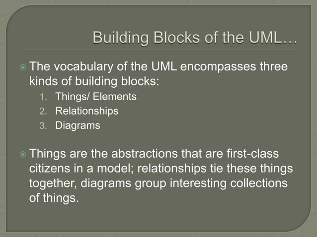 Lecture#02, building blocks of uml ASE | PPTX