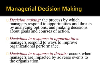 Lecture # 02 decision making in management, models | PPT