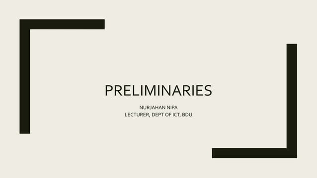 Lecture 02 Preliminaries Of Data Structure Pptx Programming Languages Computing