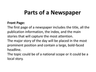 Lecture # 02 (editable newspaper) | PPTX | Advertising Industry ...