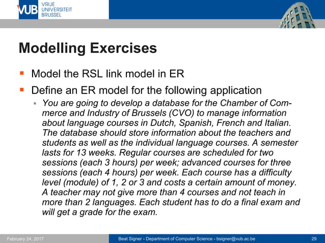Extended Er Model And Other Modelling Languages Lecture 2 Introduction To Databases