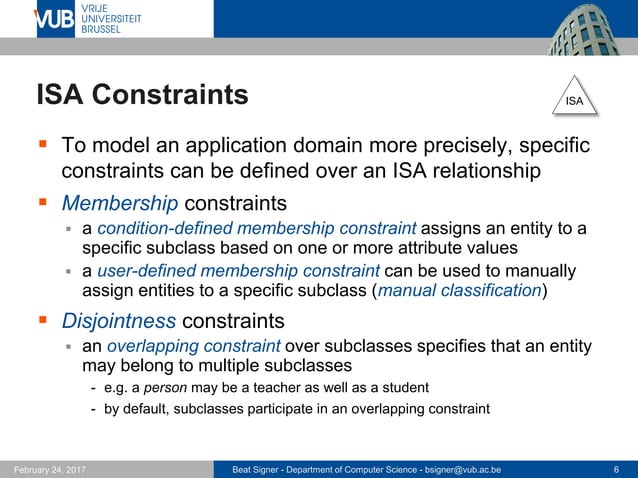Extended Er Model And Other Modelling Languages Lecture 2 Introduction To Databases