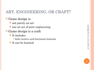 Lecture 02 game_design_components_and_process | PPT