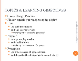 Lecture 02 game_design_components_and_process | PPT