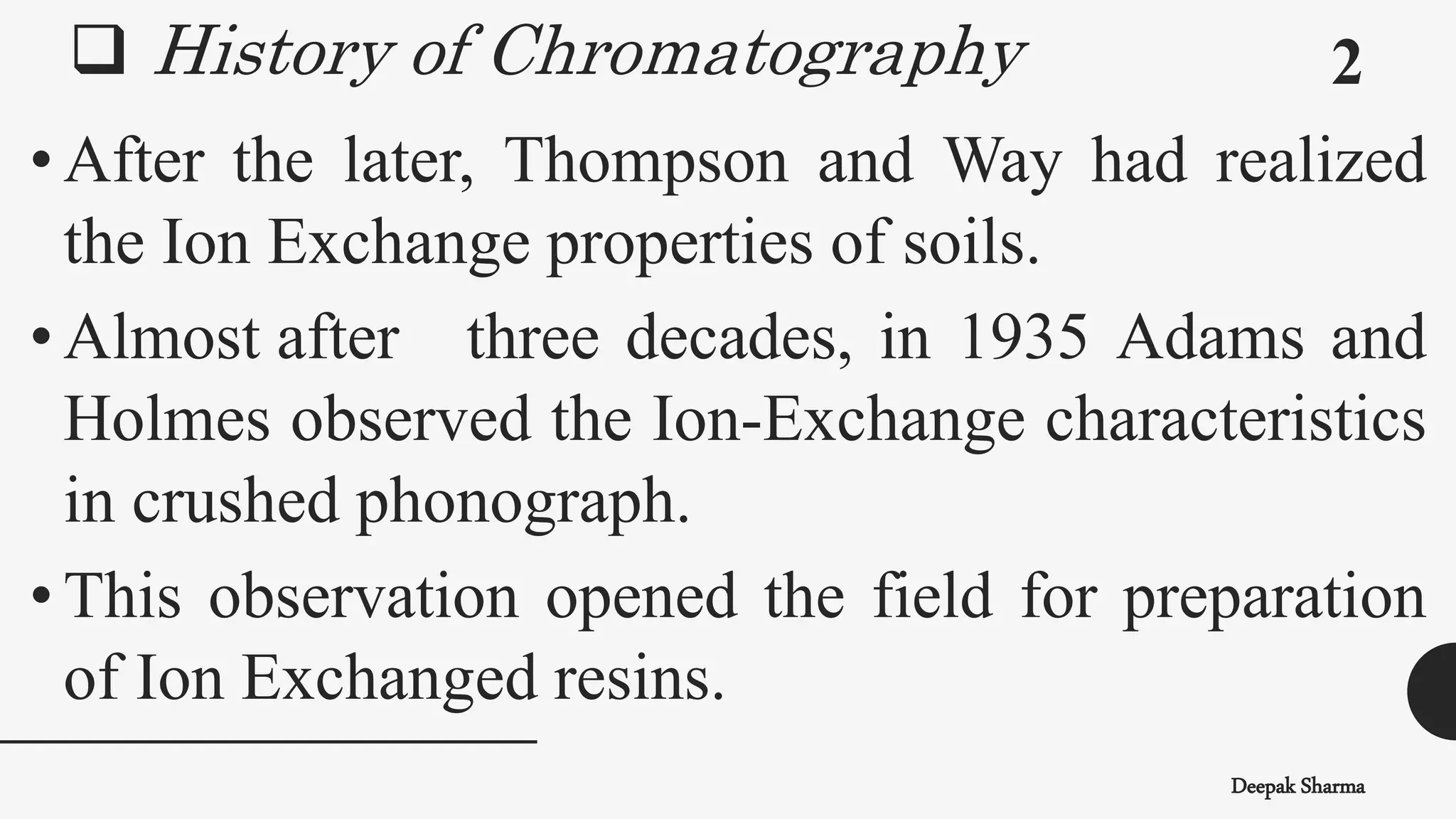 Lecture 02 introduction of chromatography and history | PPTX
