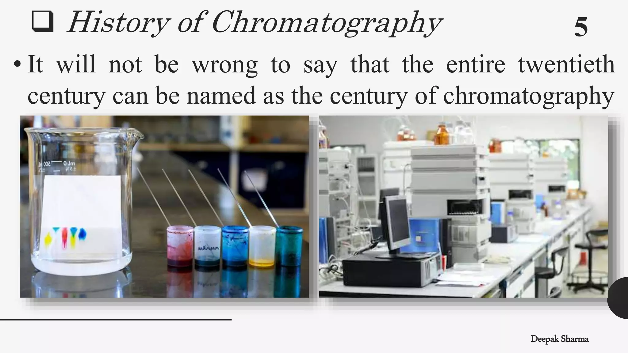 Lecture 02 introduction of chromatography and history | PPTX
