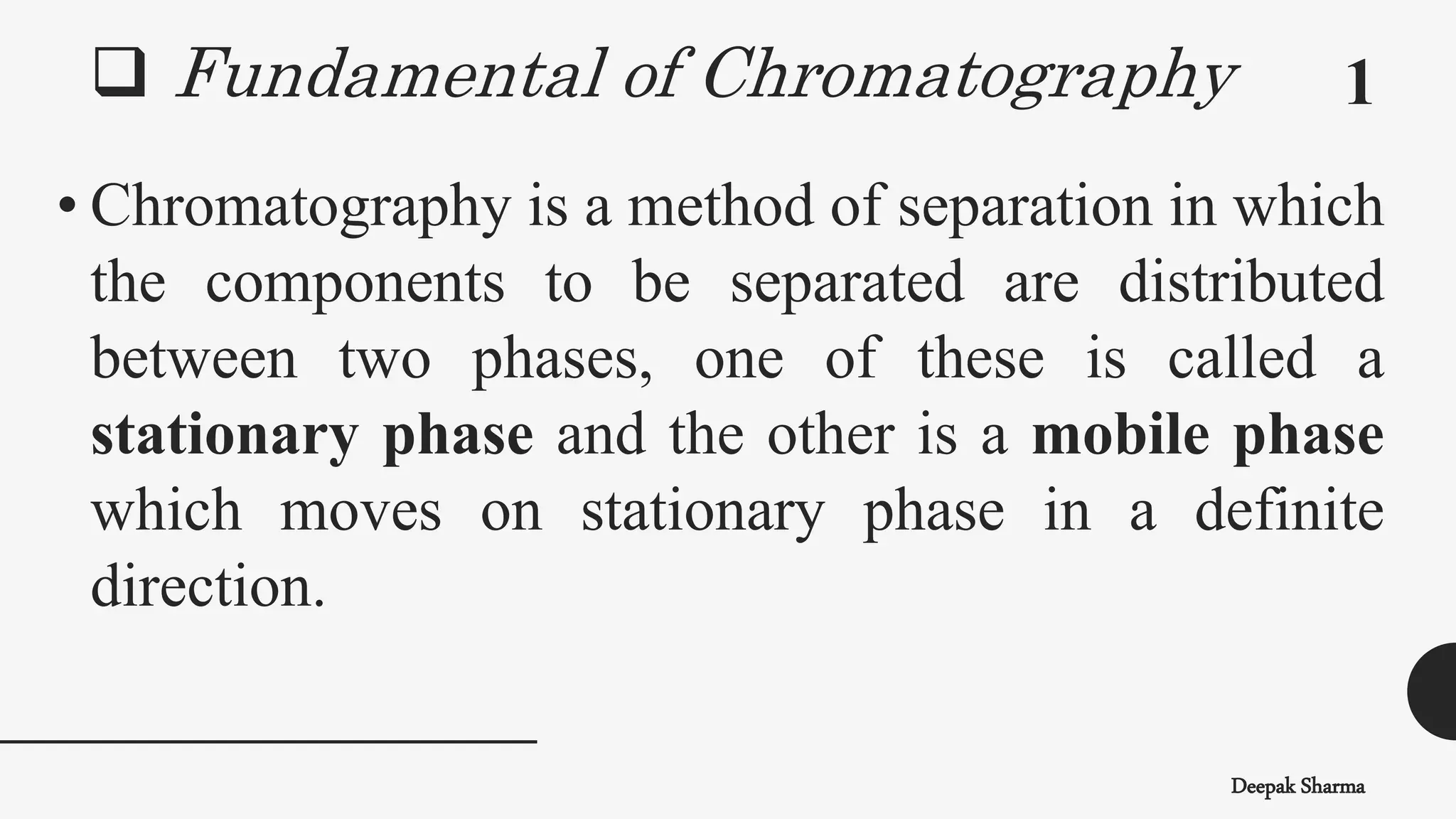 Lecture 02 introduction of chromatography and history | PPTX
