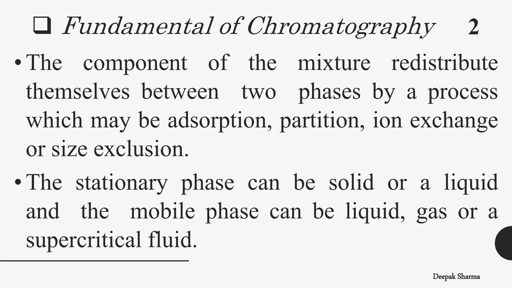 Lecture 02 introduction of chromatography and history | PPTX