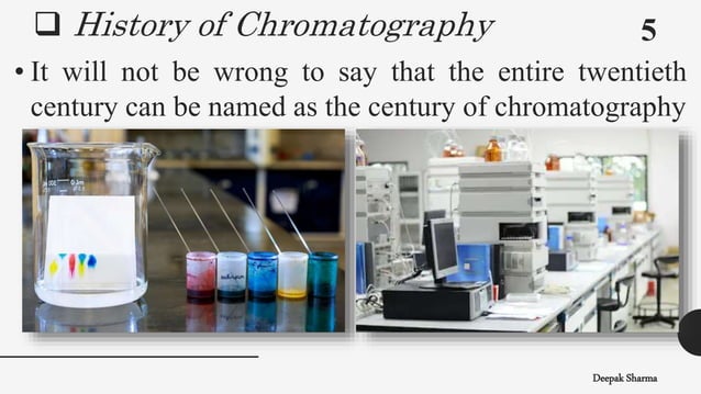 Lecture 02 introduction of chromatography and history | PPTX | Chemistry | Science