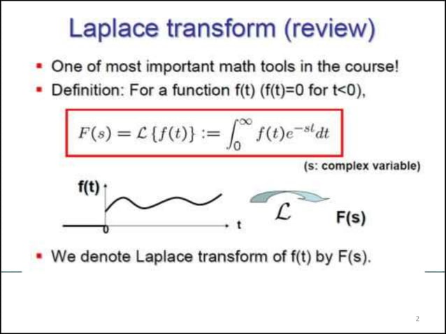 Lecture 02 laplace transformation | PPT