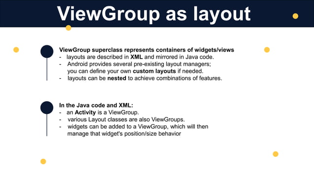 Lecture 02: Android Layouts.pptx | Programming Languages | Computing