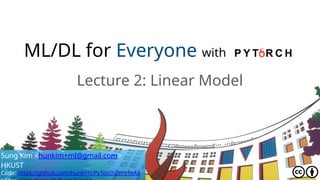 Lecture 02_ Linear Model - machine learning | PPT
