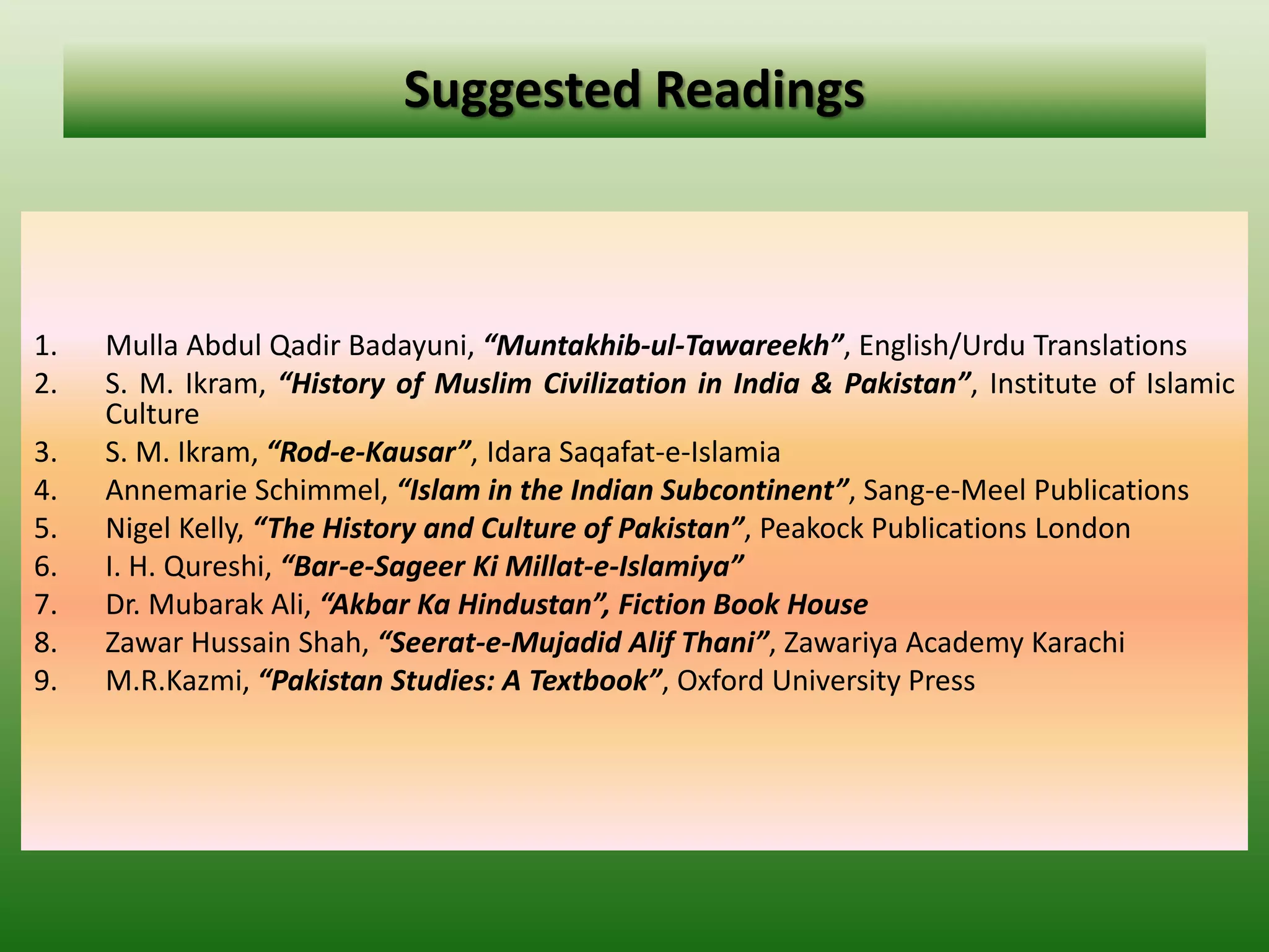 Lecture 02 muslim revivalist movements in south asia | PPTX