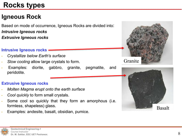 Lecture_02 Soil and its constituents, type of rock, type of soil. (Last ...