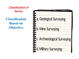 Lecture 02 types of surveying | PPTX