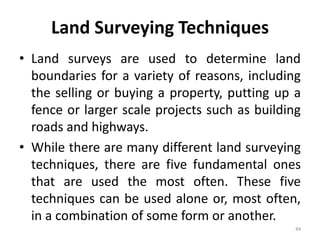 Lecture 02 types of surveying | PPTX