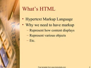 KMUTNB - Internet Programming 3/7 | PPT | Web Design and HTML | Internet