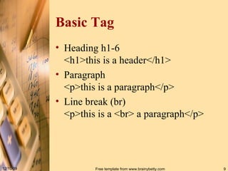 KMUTNB - Internet Programming 3/7 | PPT | Web Design and HTML | Internet