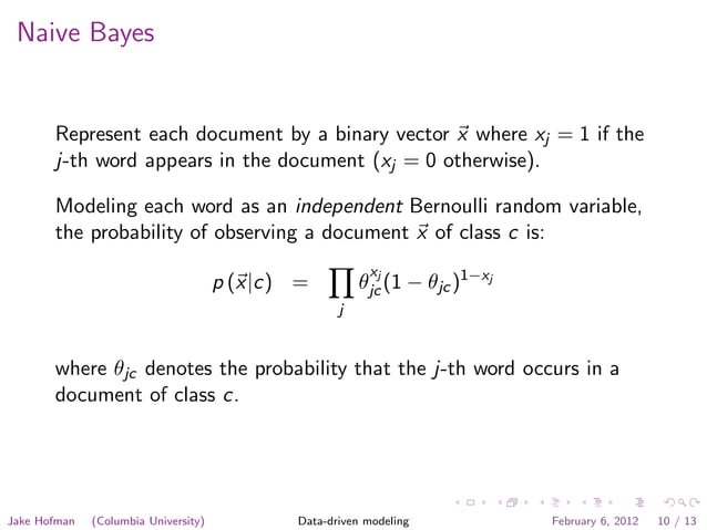 Data-driven Modeling: Lecture 03 | PPT