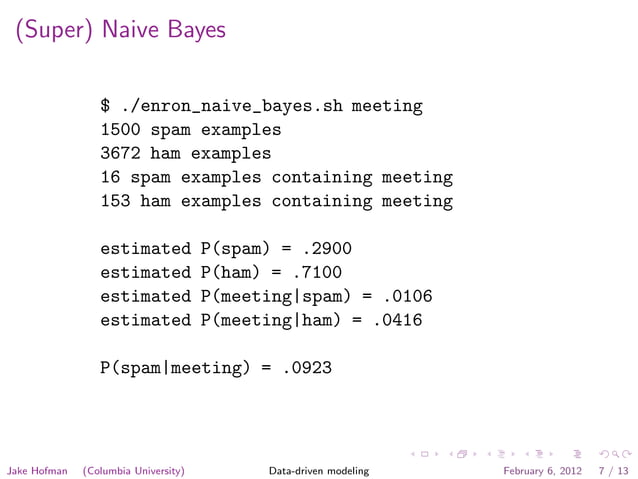 Data-driven Modeling: Lecture 03 | PPT