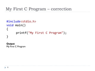 Introduction to Computer and Programming - Lecture 03 | PPT