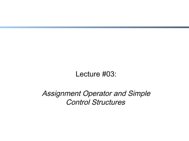 Visula C# Programming Lecture 3 | PPT