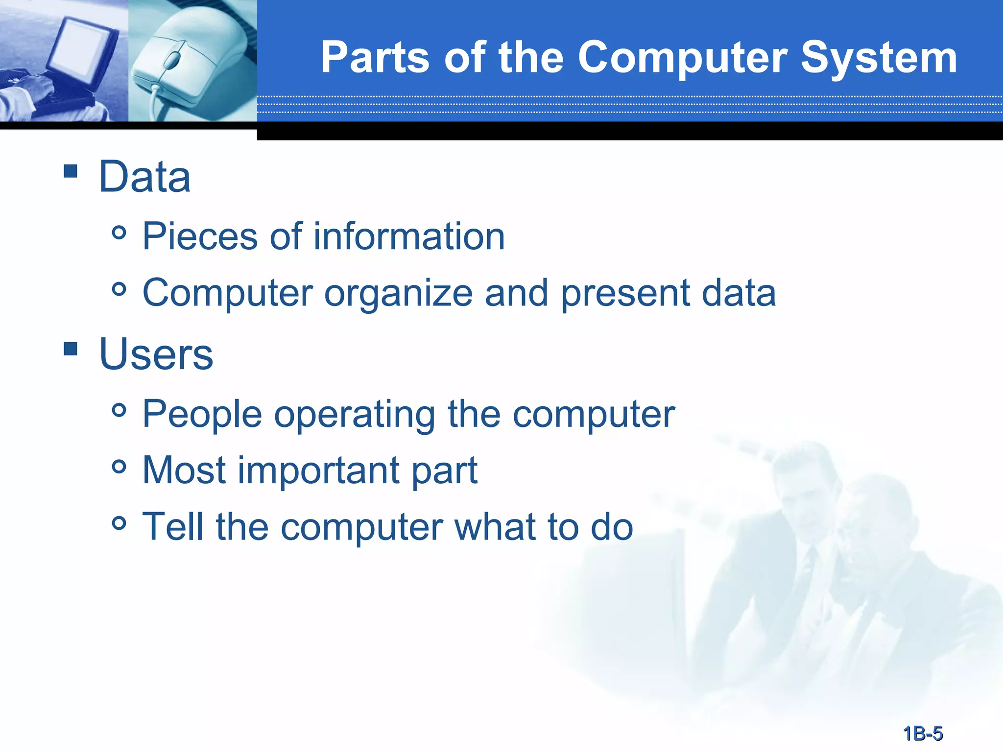 Parts of the Computer System | PPT