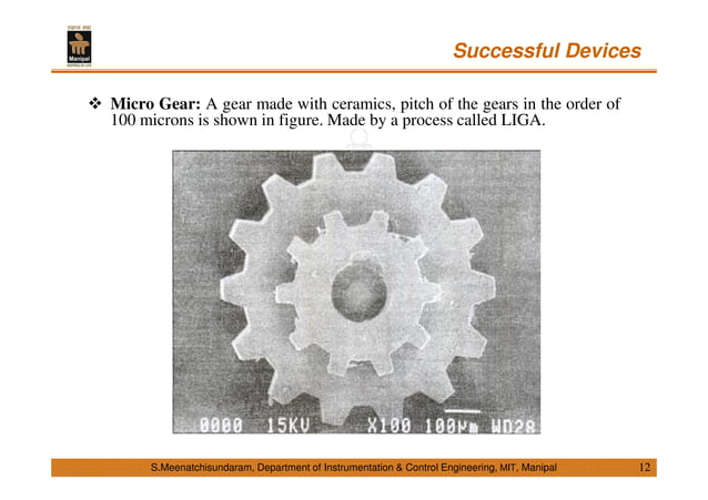 Micro Electro Mechanical Systems (MEMS) Class Materials - Lecture 03 | PPT