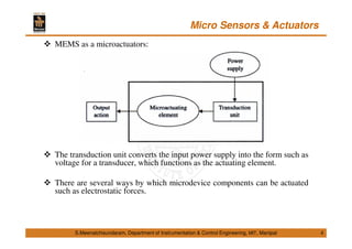 Micro Electro Mechanical Systems (MEMS) Class Materials - Lecture 03 | PPT
