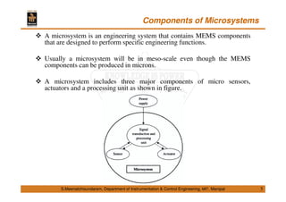 Micro Electro Mechanical Systems (MEMS) Class Materials - Lecture 03 | PPT