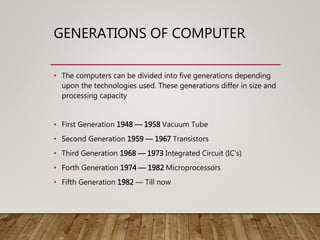 Generations of computer | PPT